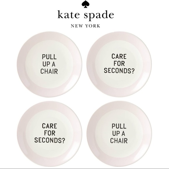 kate spade | Dining | Nwt Kate Spade All In Good Taste Appetizer Plates ...